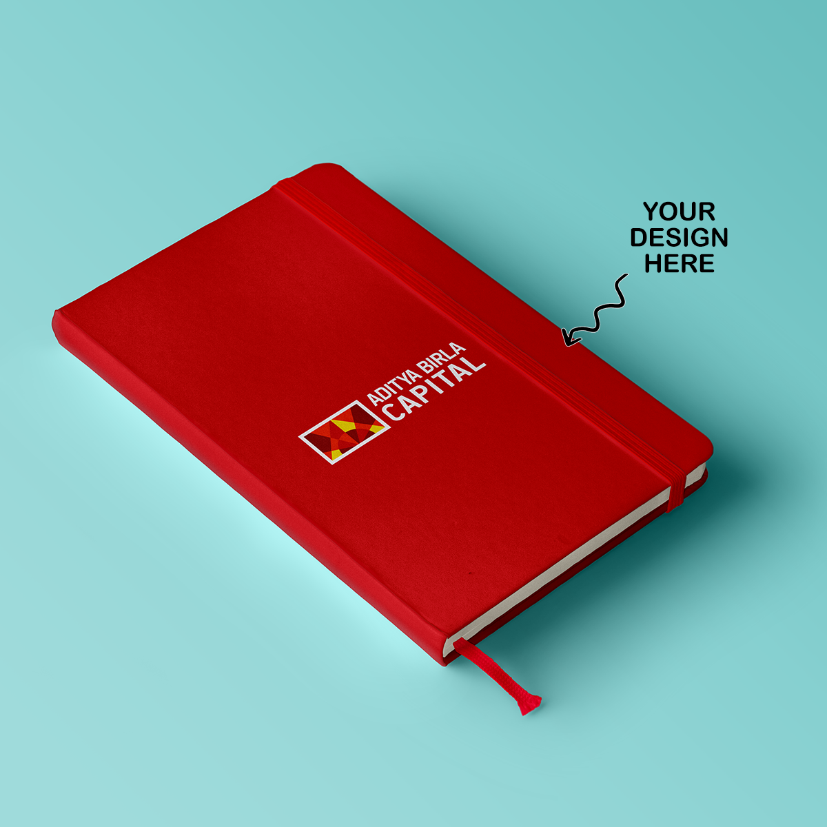 Buy Personalized Logo Printed A5 Classic Red Corporate Diary - Notebook with Italian PU Cover ...