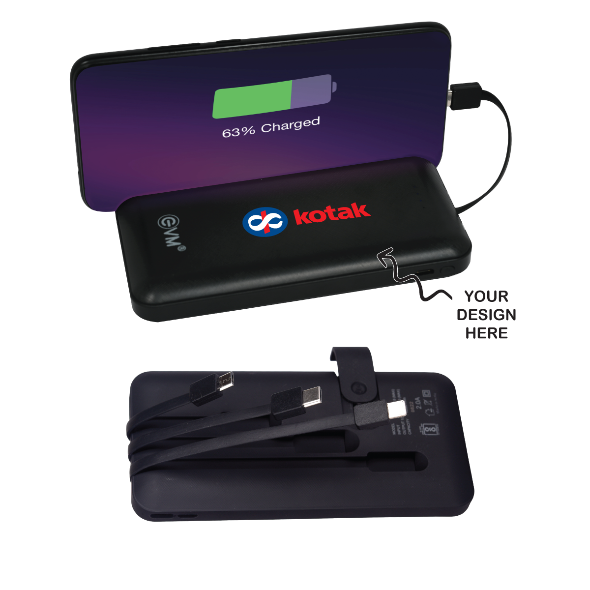 Buy Personalized Black 10000mAh Power Bank - For Corporate Gifting ...