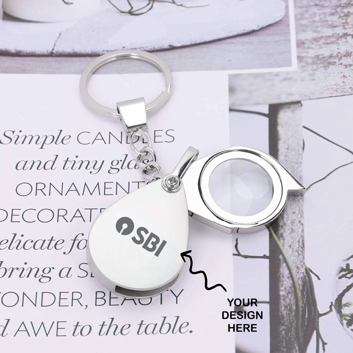 Buy Personalized Both Sides Engraved Keychain with Magnifier - For ...