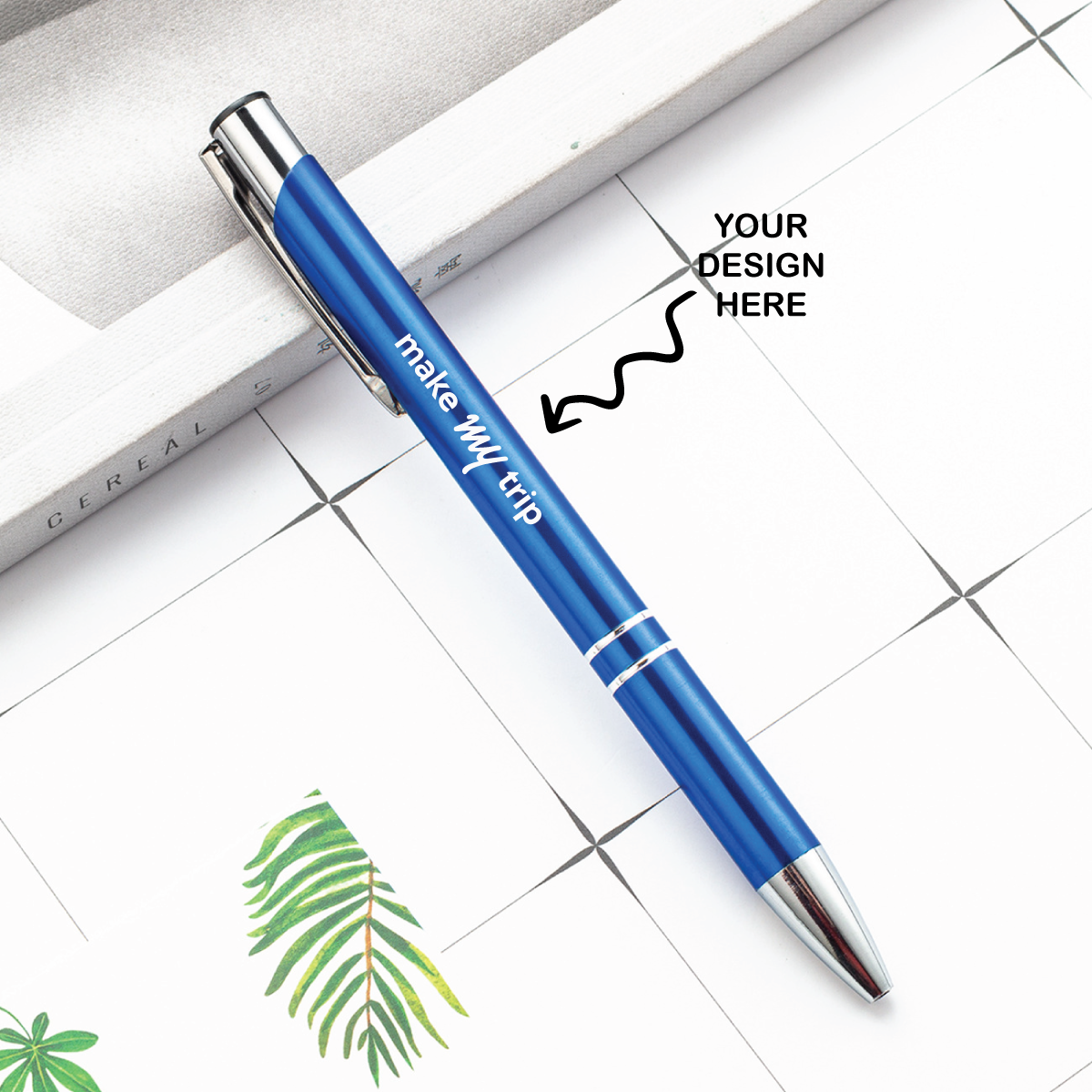 Buy Personalized Metal Blue Pen - For Corporate Gifting, Event or ...