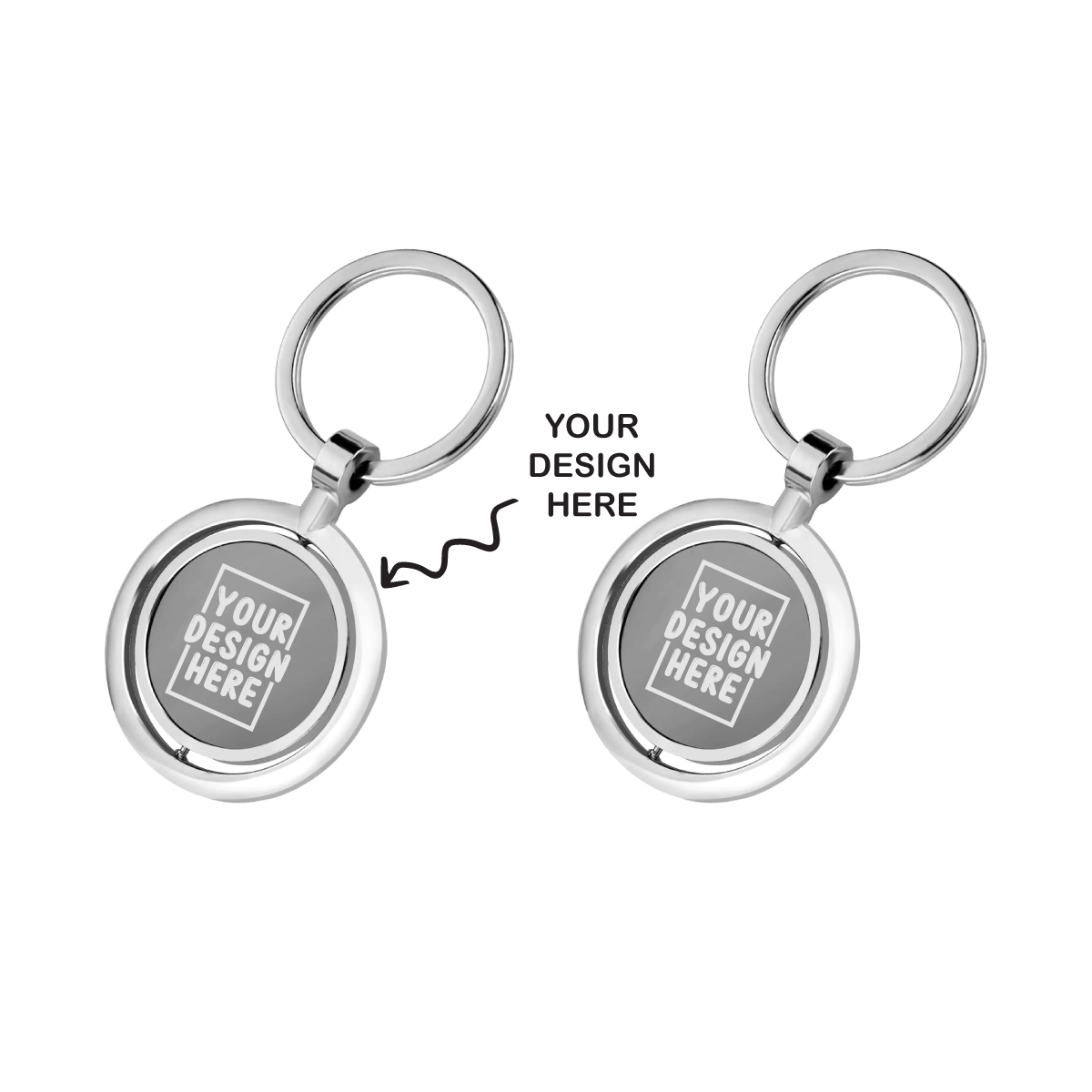 Buy Personalized Both Sides Engraved Rotating Steel Finish Metal ...
