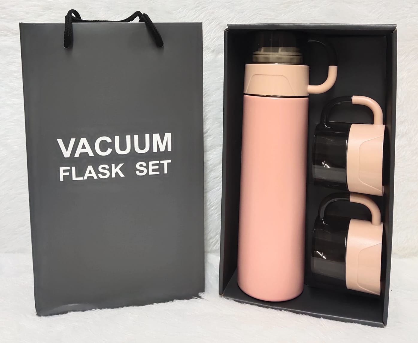 Buy Steel Insulated Vacuum Flask Set with 3 Steel Cups Combo - Assorted ...