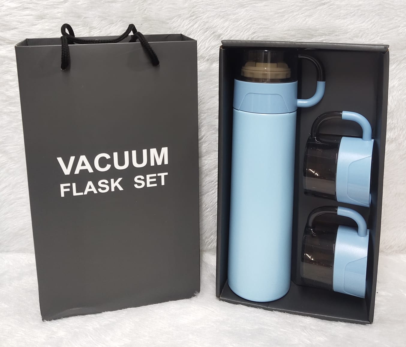 Buy Steel Insulated Vacuum Flask Set with 3 Steel Cups Combo - Assorted ...